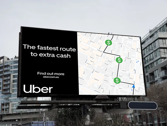 Uber Billboard Advertisement Mockup