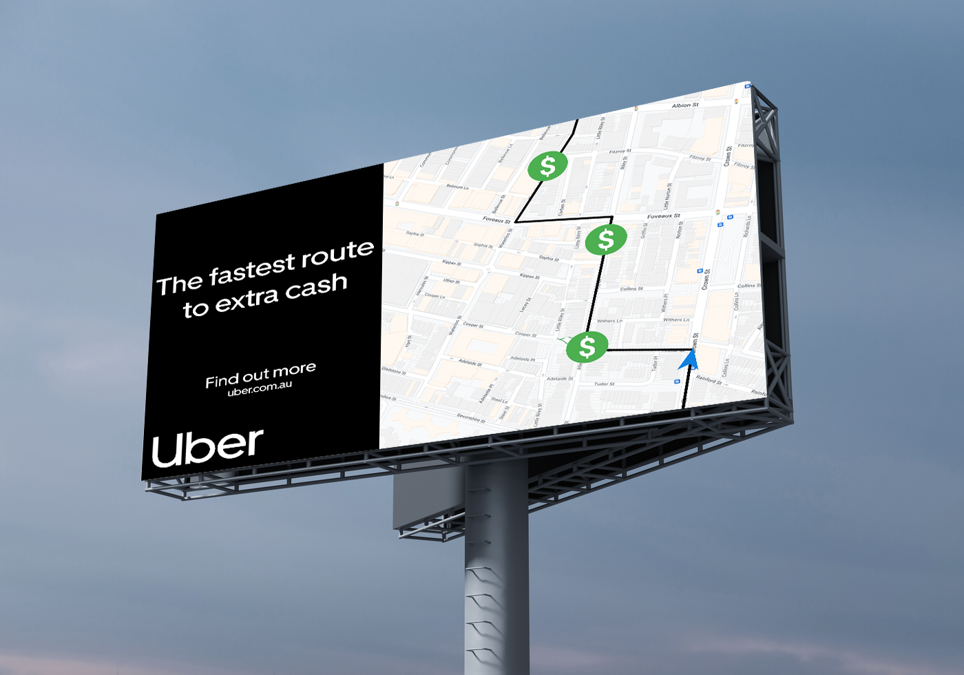 Uber Billboard Advertisement Mockup